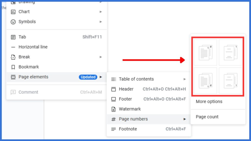 How to Add Page Number in Google Docs