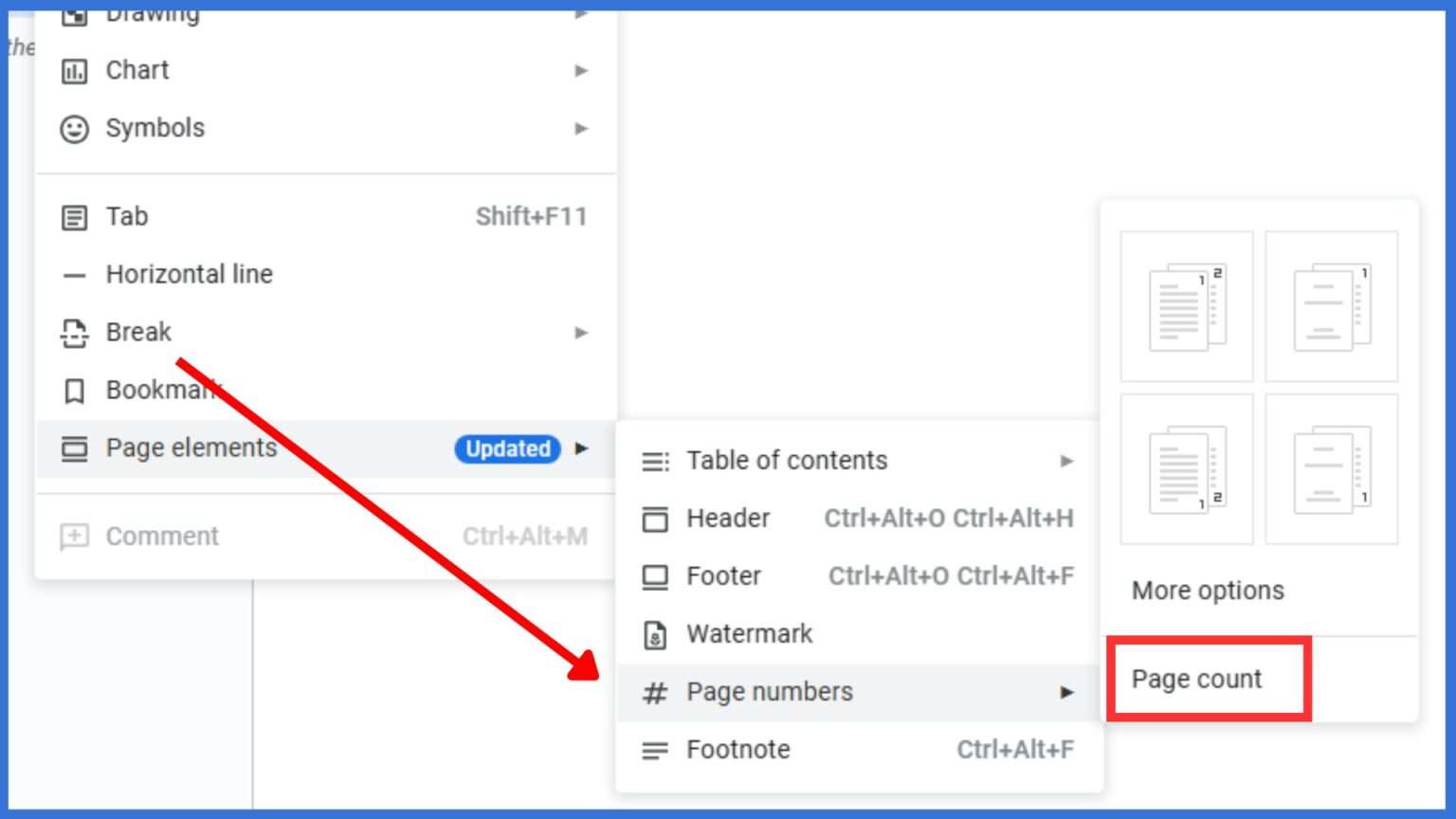 How to Add Page Number in Google Docs