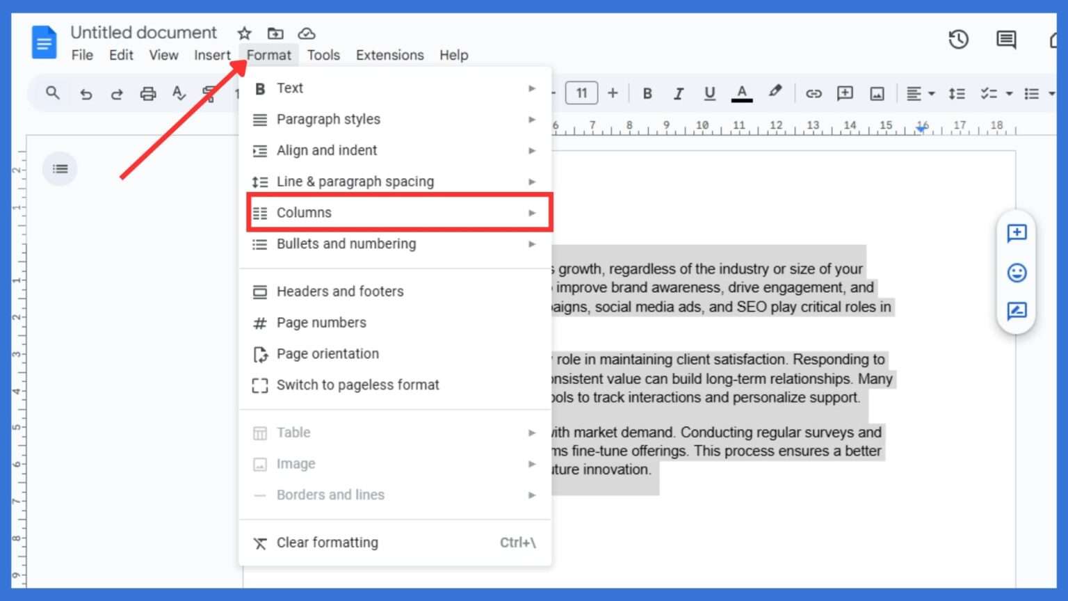 How to Make Columns in Google Docs: A Step-by-Step Guide - Haro Builder