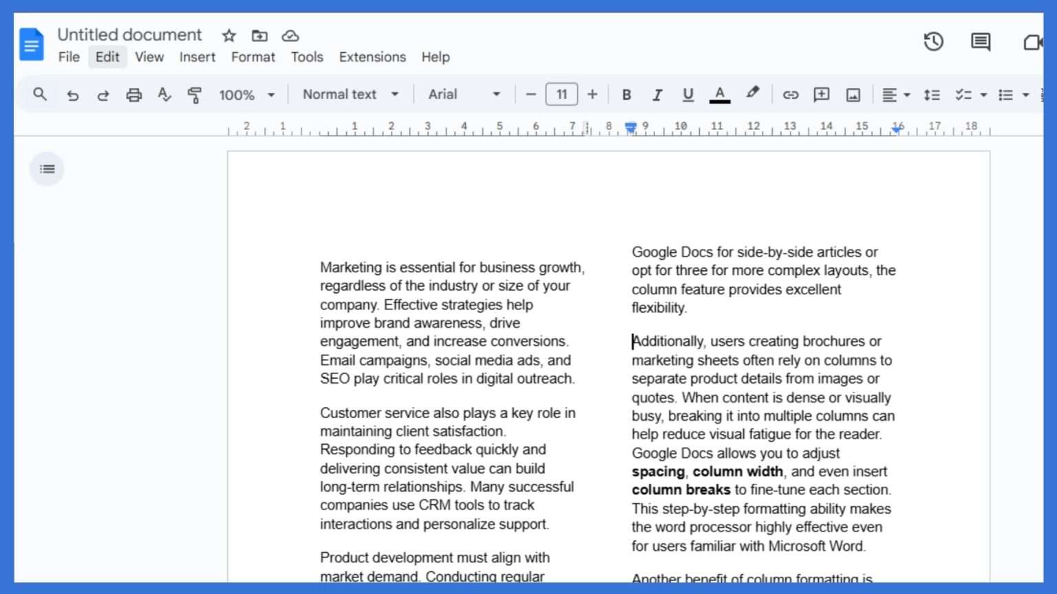 How to Make Columns in Google Docs: A Step-by-Step Guide - Haro Builder