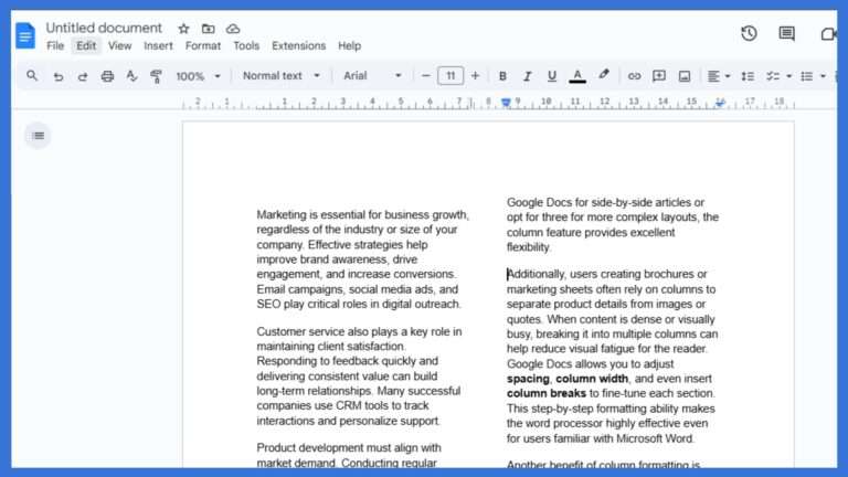 How to Make Columns in Google Docs: A Step-by-Step Guide - Haro Builder