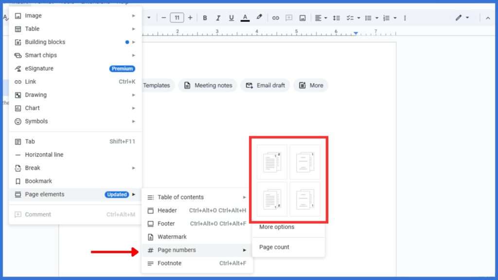 How to Add Page Number in Google Docs - Haro Builder