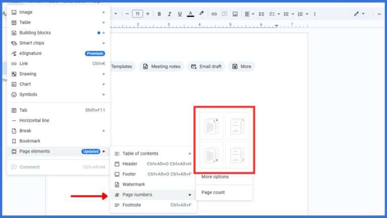 How to Add Page Number in Google Docs - Haro Builder