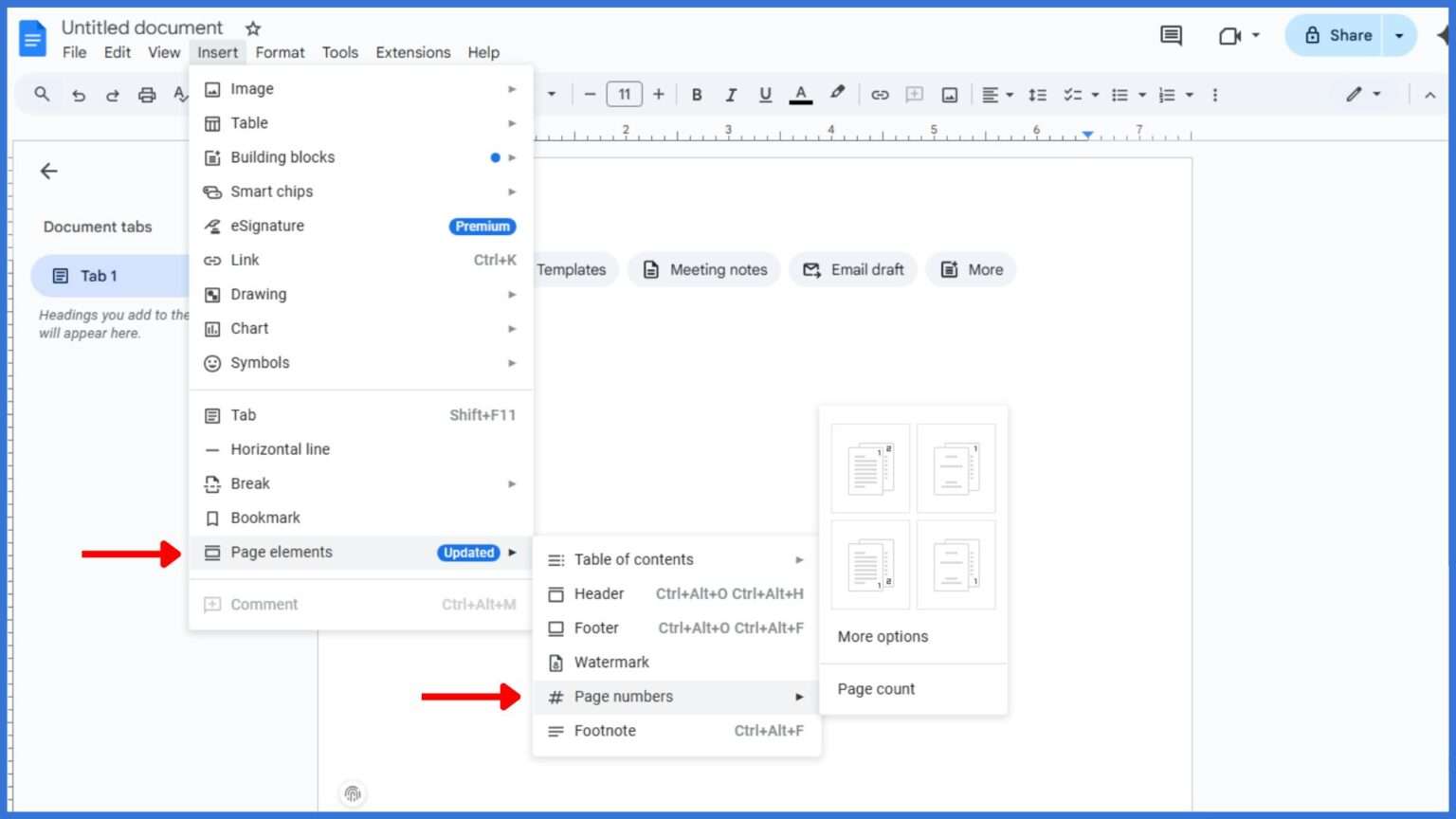 How to Add Page Number in Google Docs - Haro Builder